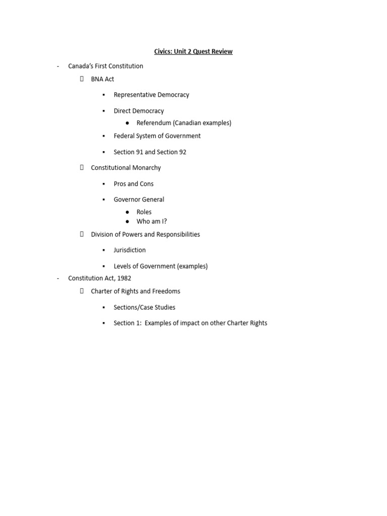 Unit 2 Test Review | PDF