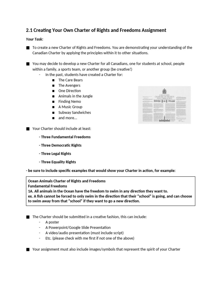 Create Your Own Charter of Rights | PDF