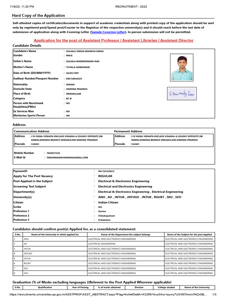 11 AP ASSISTANT PROF - 2023 | PDF
