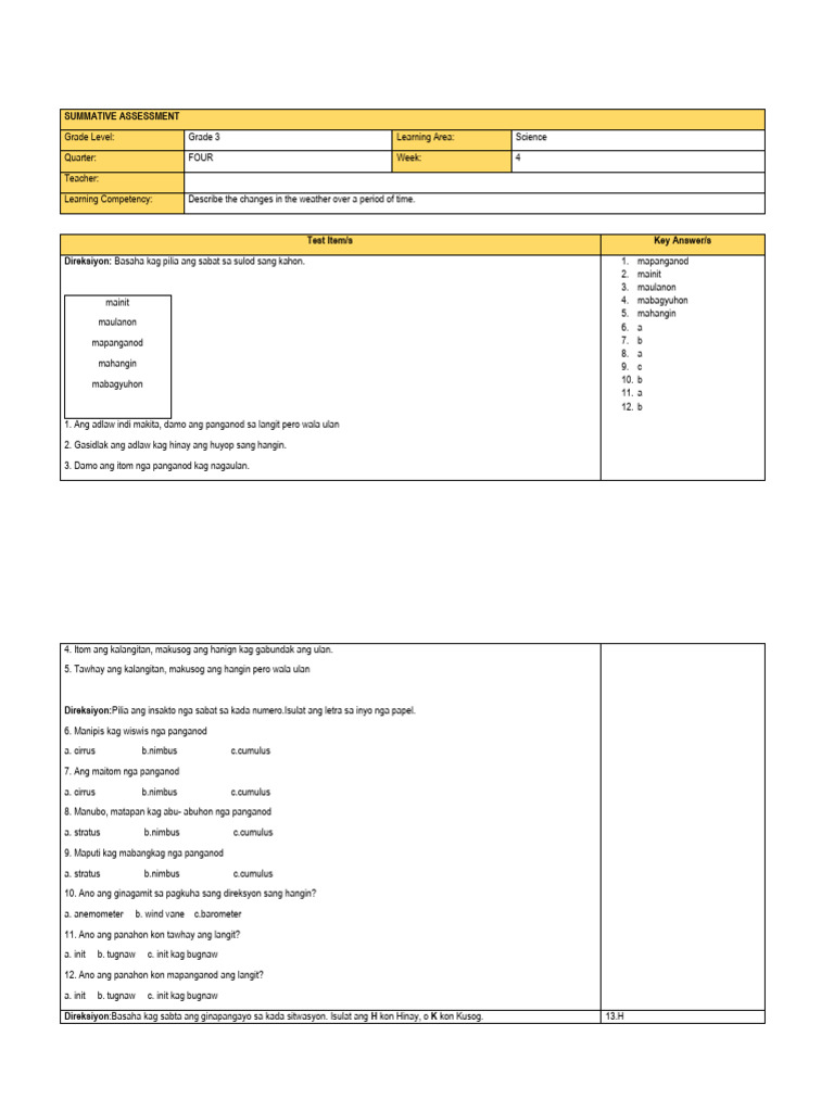 Summative QT4 W4 | PDF