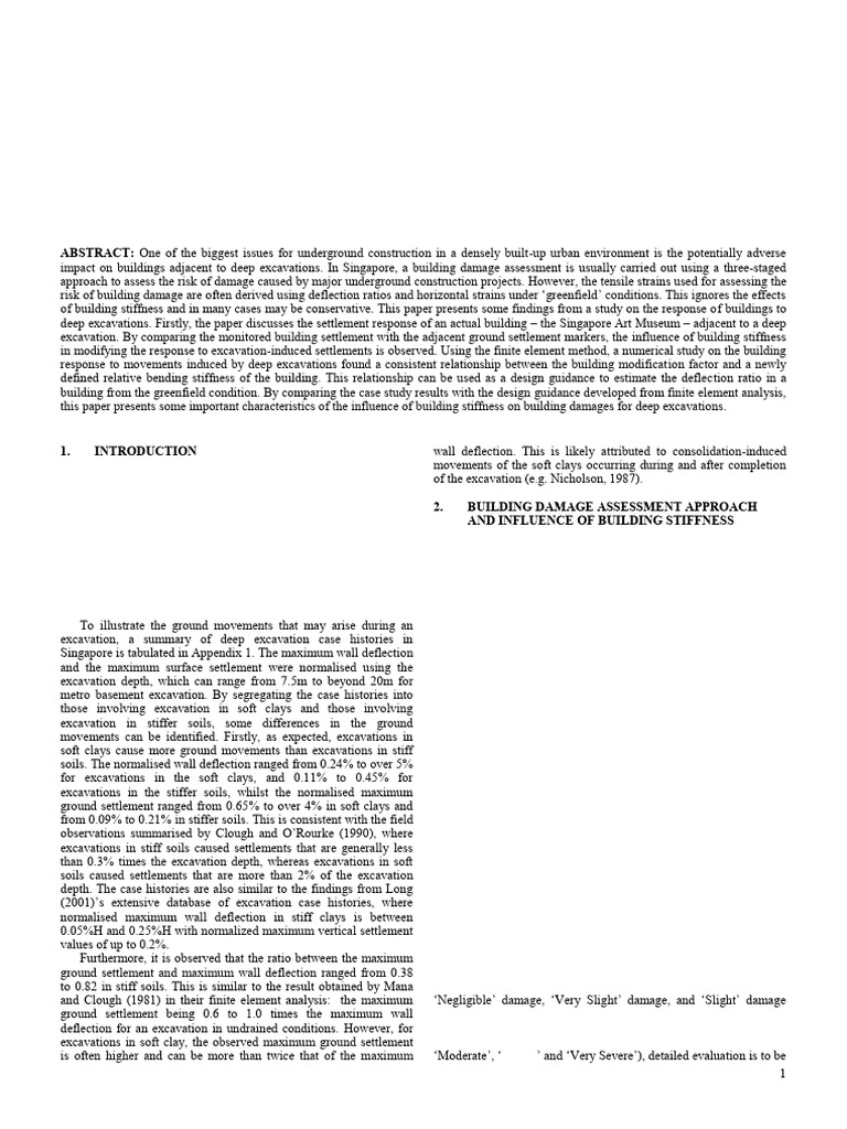 2011 Singapore Damage Assessment With Building Stiffness | PDF ...