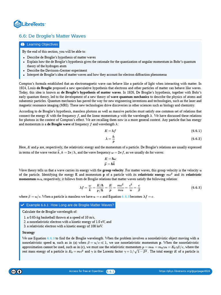 DeBroglie_waves | PDF | Electron | Waves