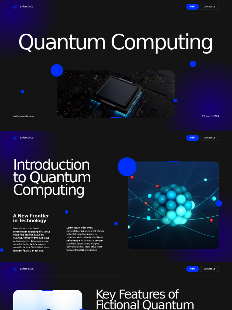Blue and Black Modern Quantum Computing Presentation | PDF