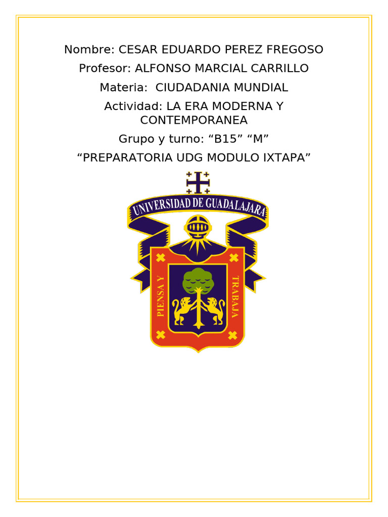 U2 - Act - Integradora - PEREZ FREGOSO - CESAR PEREZ | PDF | Período moderno temprano | Renacimiento