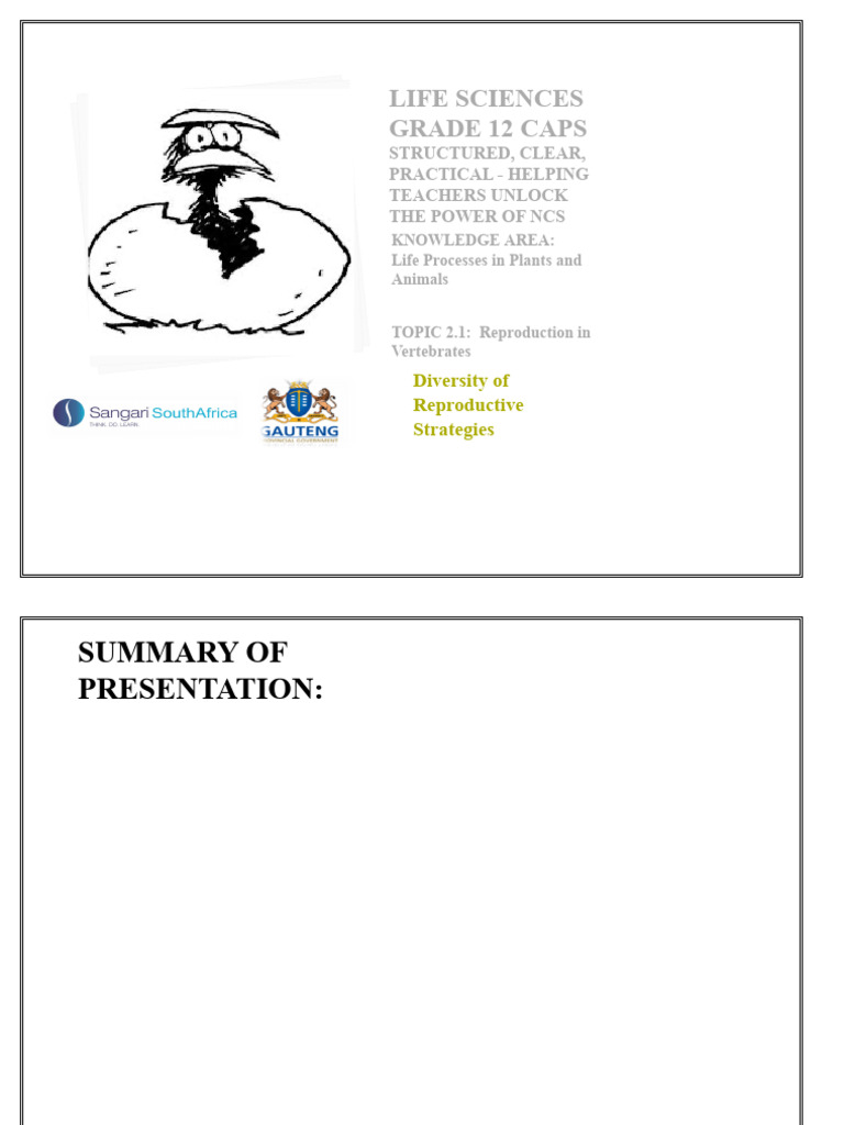 PP4. Diversity of Reproductive Strategies | PDF | Fertilisation | Egg