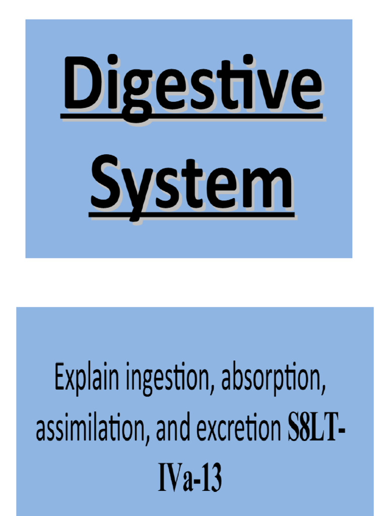 Science 8-Week 1-Q4 | PDF | Digestion | Human Digestive System