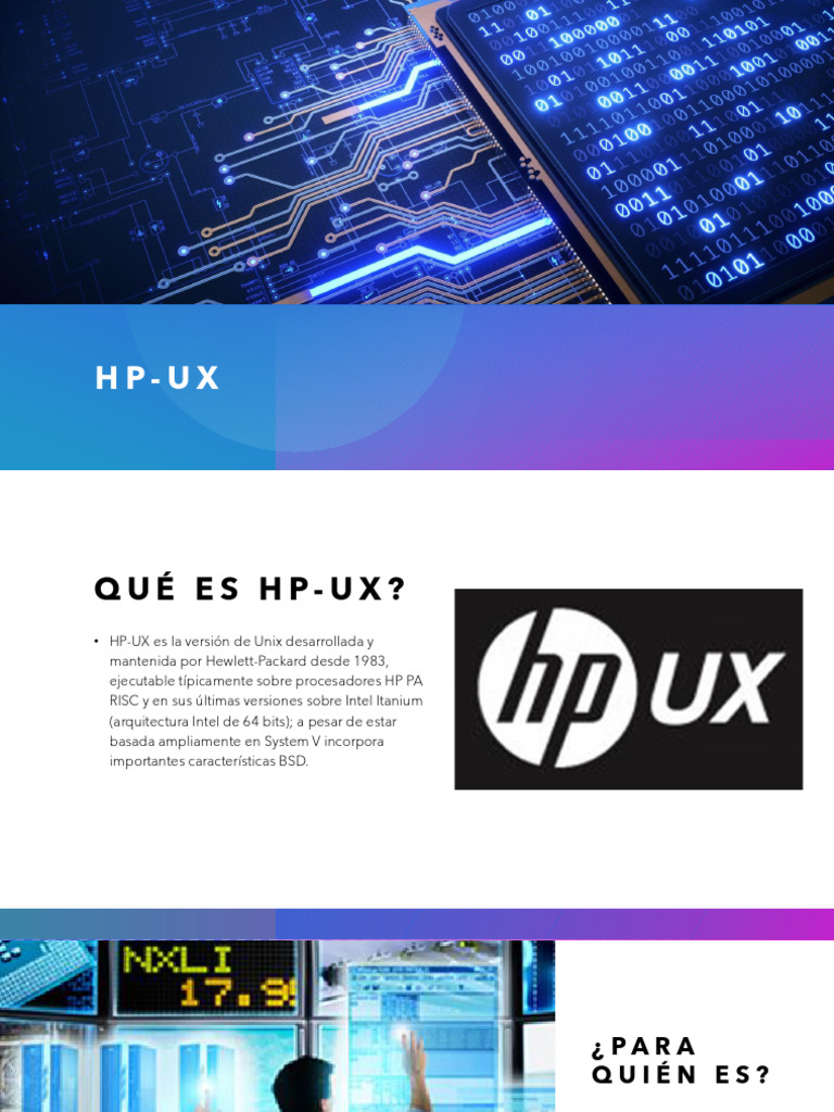 Presentacion HP-UX | PDF | Distribución de software de Berkeley | Unix
