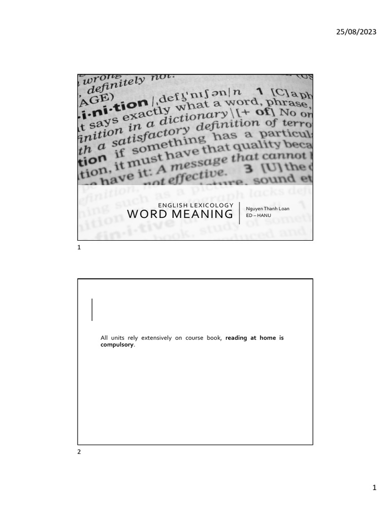 Understanding English Semantics and Polysemy | PDF | Connotation | Metaphor