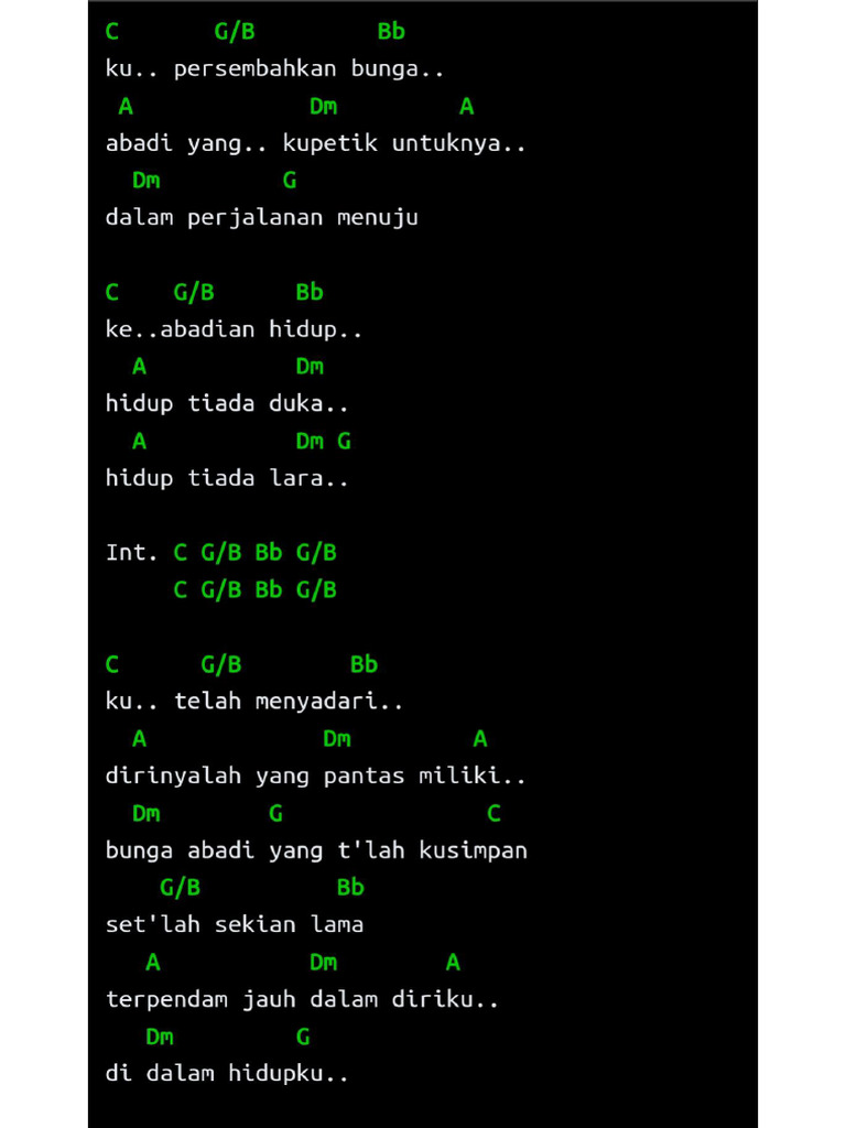 Chord Bunga Abadi | PDF