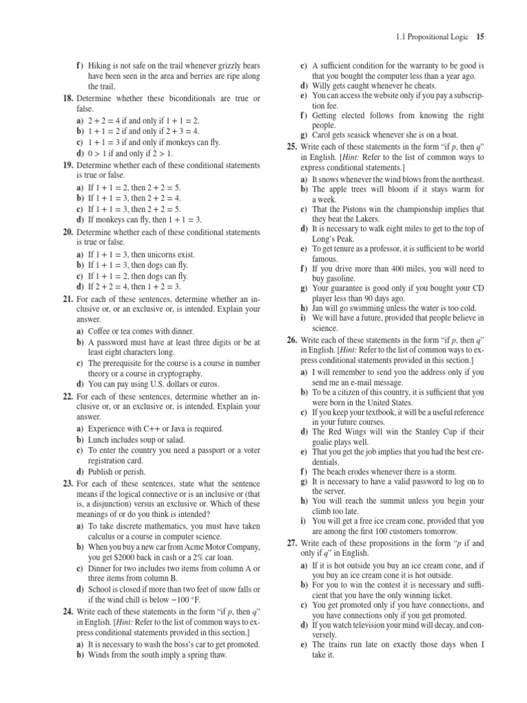 Math 55 Homework 1 Part 2 | PDF | If And Only If | Mathematical Logic