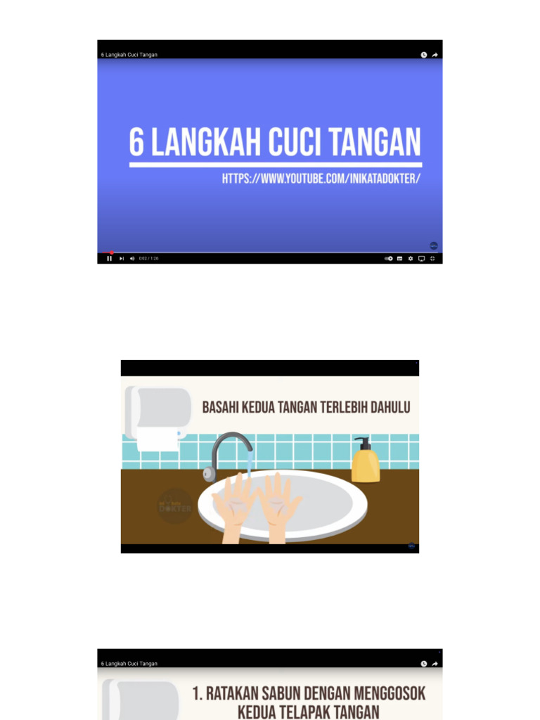 6 Langkah Cuci Tangan | PDF