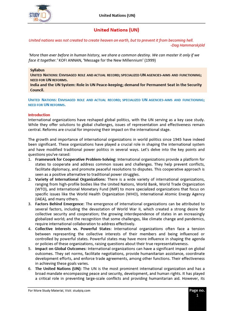 United Nations PART 1docx - 1713287256 | PDF | United Nations ...