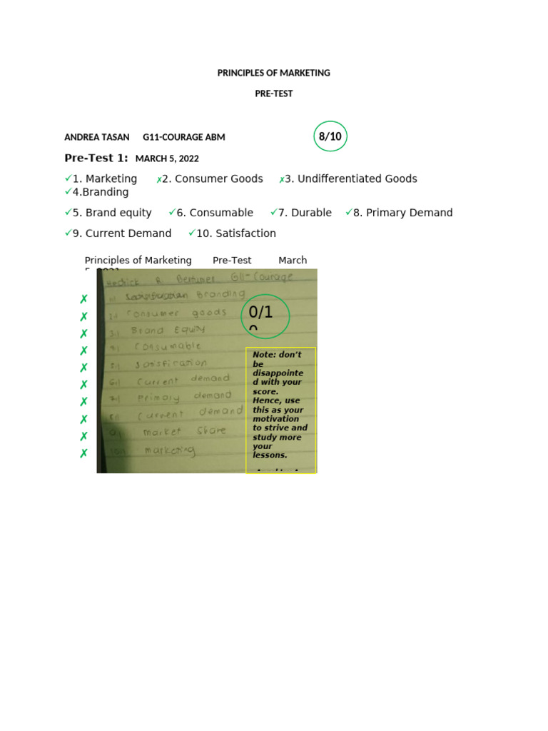 Activity 1 Pre-Test | PDF