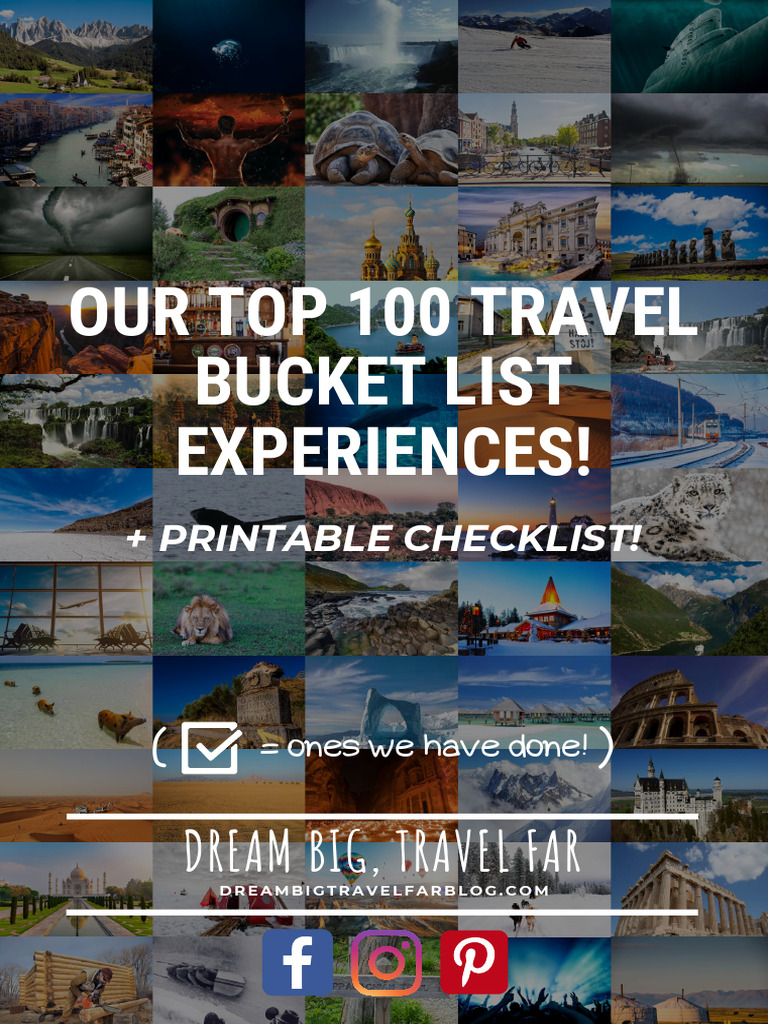 Top 100 Travel Bucket List Ideas | PDF