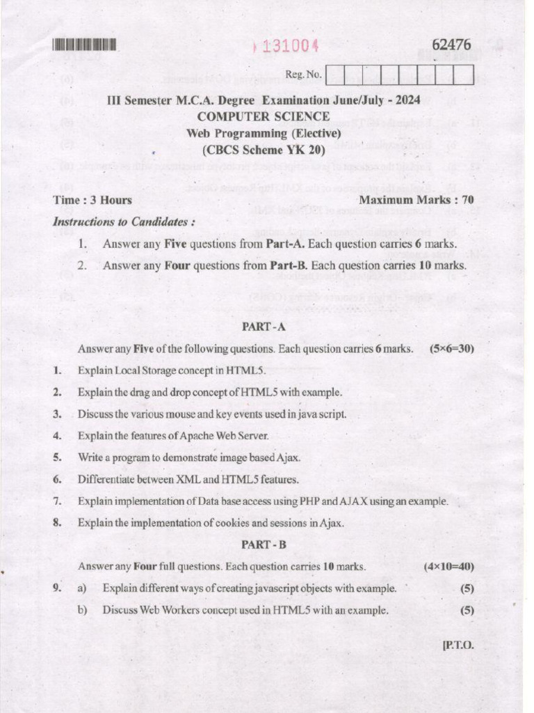 Web Programming (Elective) | PDF