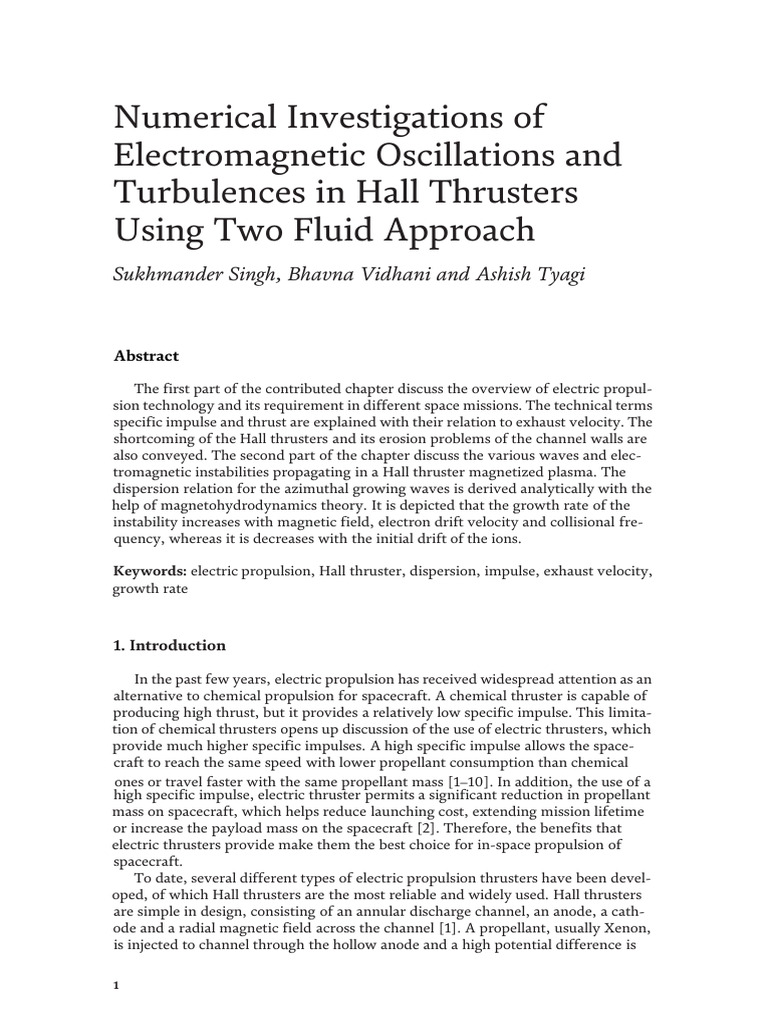 Electromagnetic Oscillations Turbulences | PDF | Spacecraft Propulsion | Plasma (Physics)