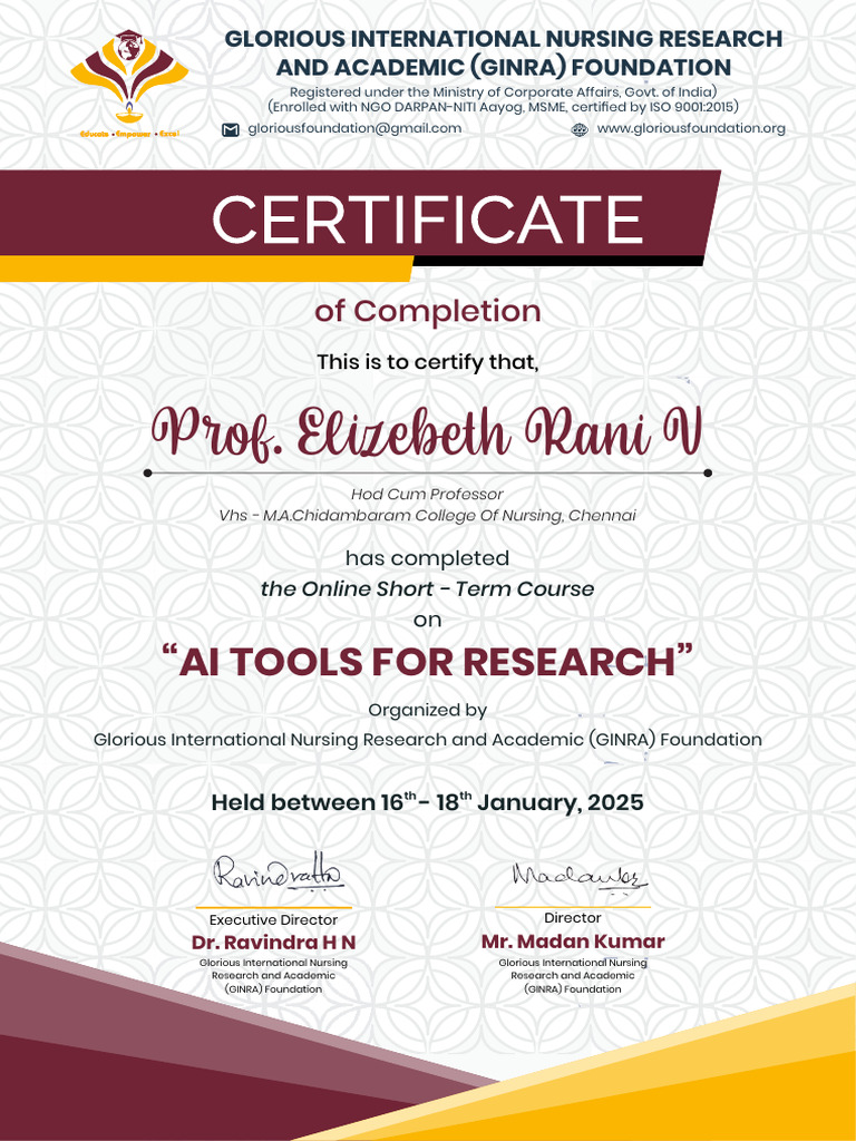 AI Tools for Research Certification | PDF