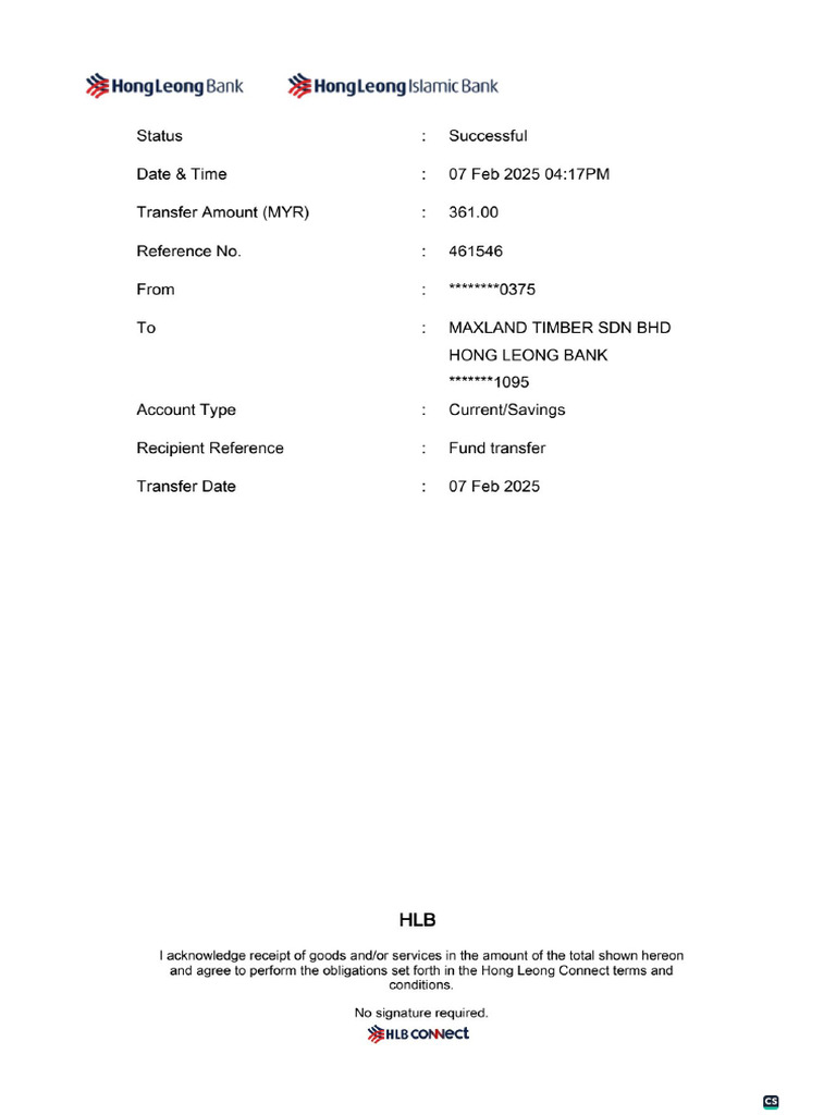 HLB Receipt 288301 | PDF