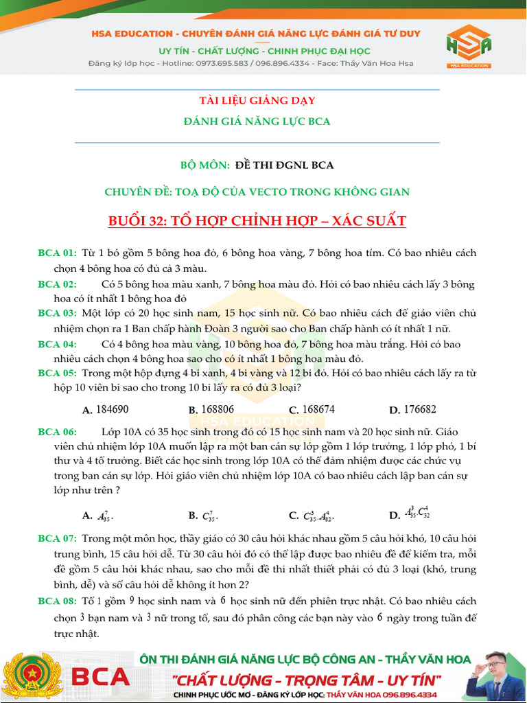 Đề - Bài Giảng - Bca - B32 | PDF