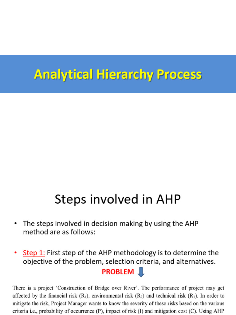 Analytical Hierarchy Process | PDF | Matrix (Mathematics) | Linear Algebra