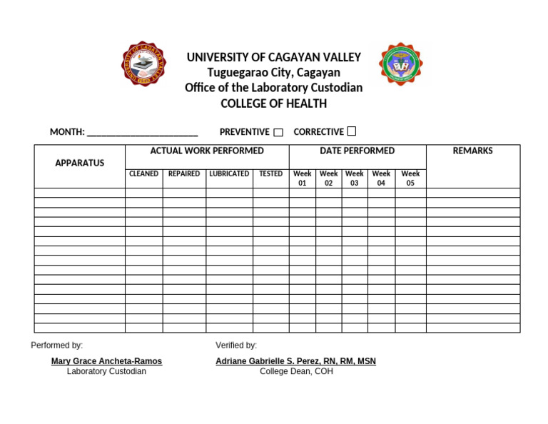 PREVENTIVE & CORRECTIVE FORM-COH | PDF