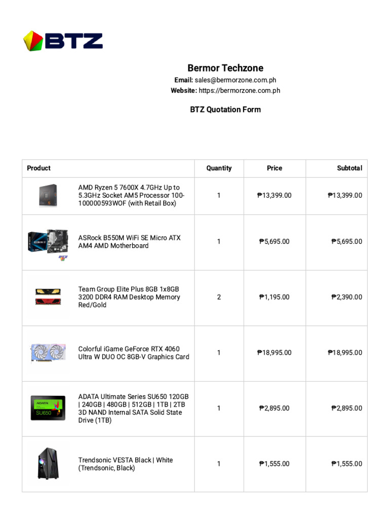 Amd System Unit Pc Builder _ Bermor Techzone | PDF | Computer Hardware | Microcomputers