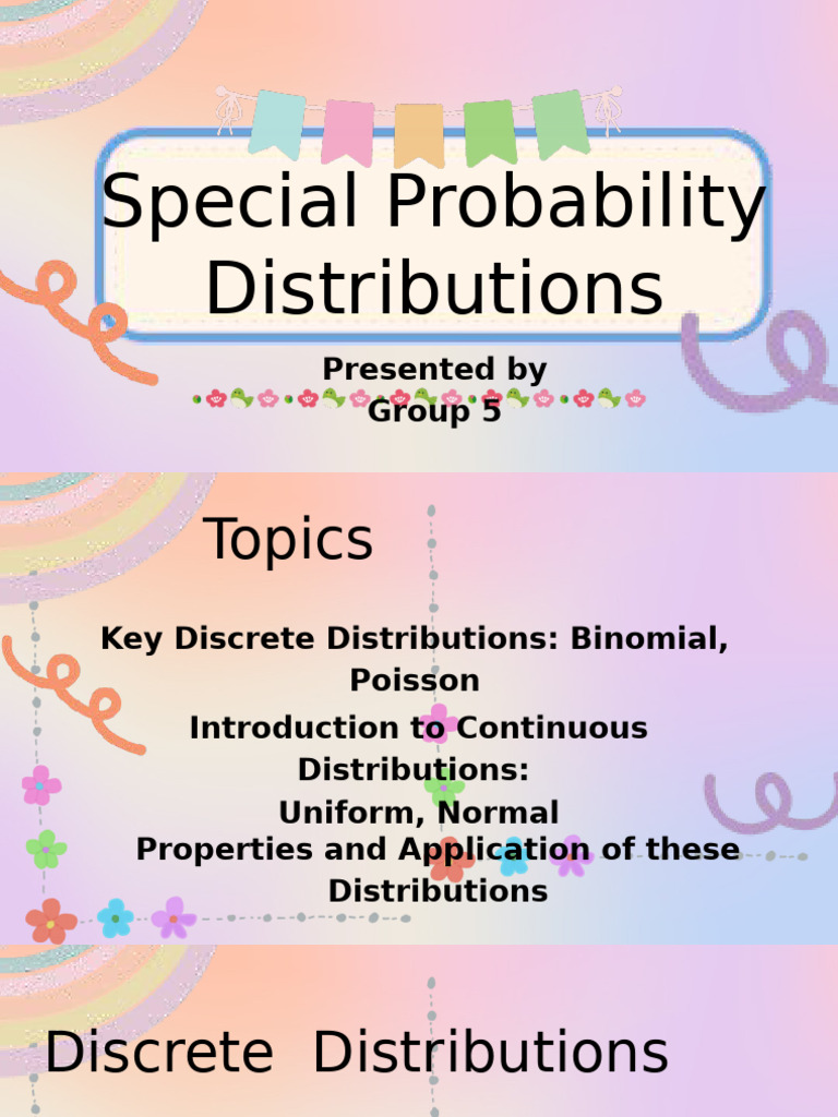 Special Probability Distributions Explained | PDF | Probability ...