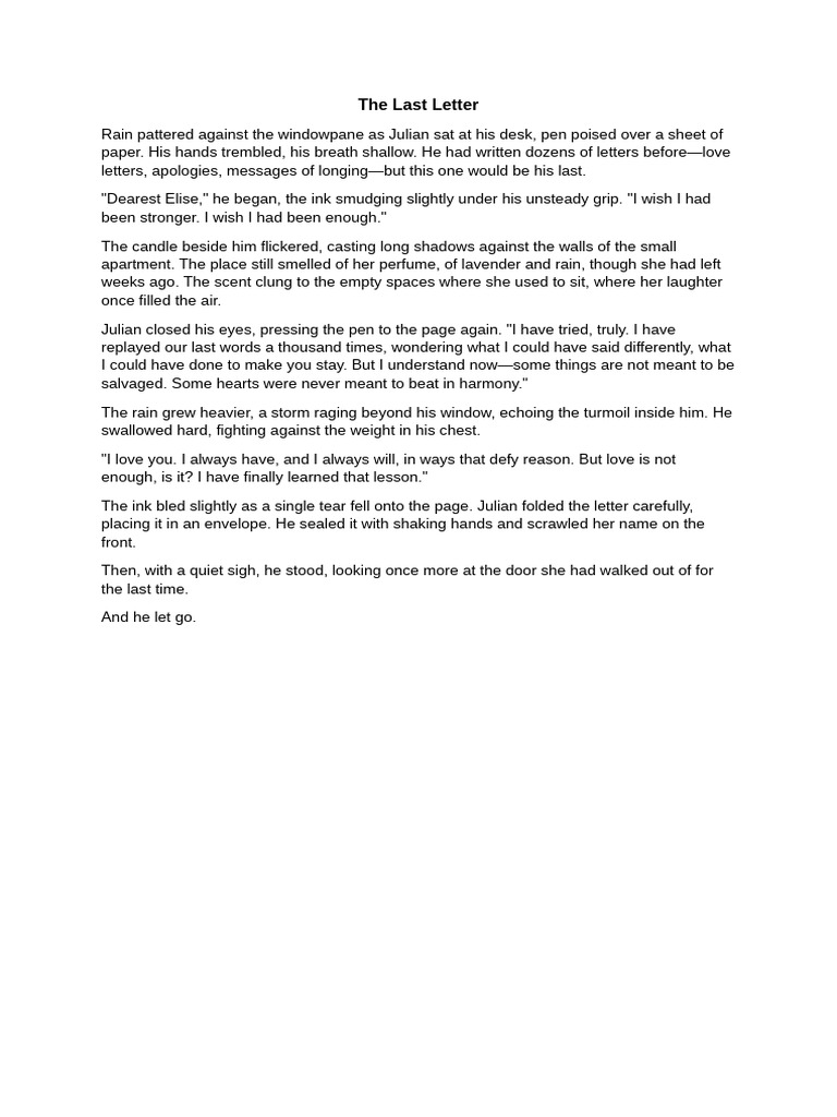 The Last Letter | PDF