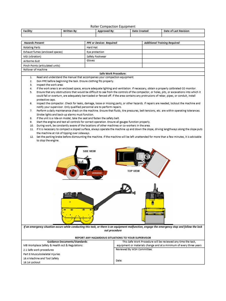 Roller Compaction Equipment | PDF | Safety | Occupational Safety And Health