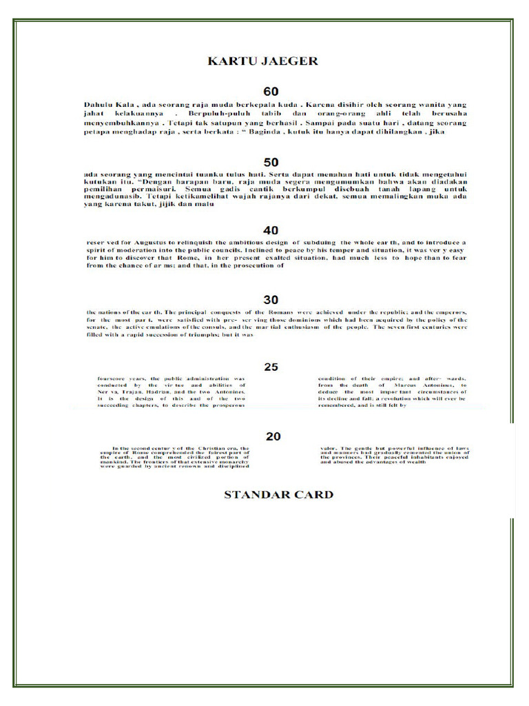 KARTU JAEGER | PDF