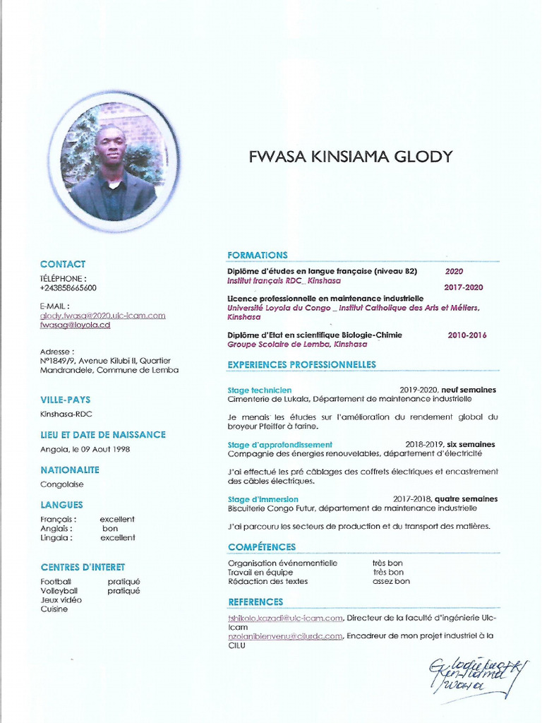 CV+ Lettre de Stage Professionnel | PDF