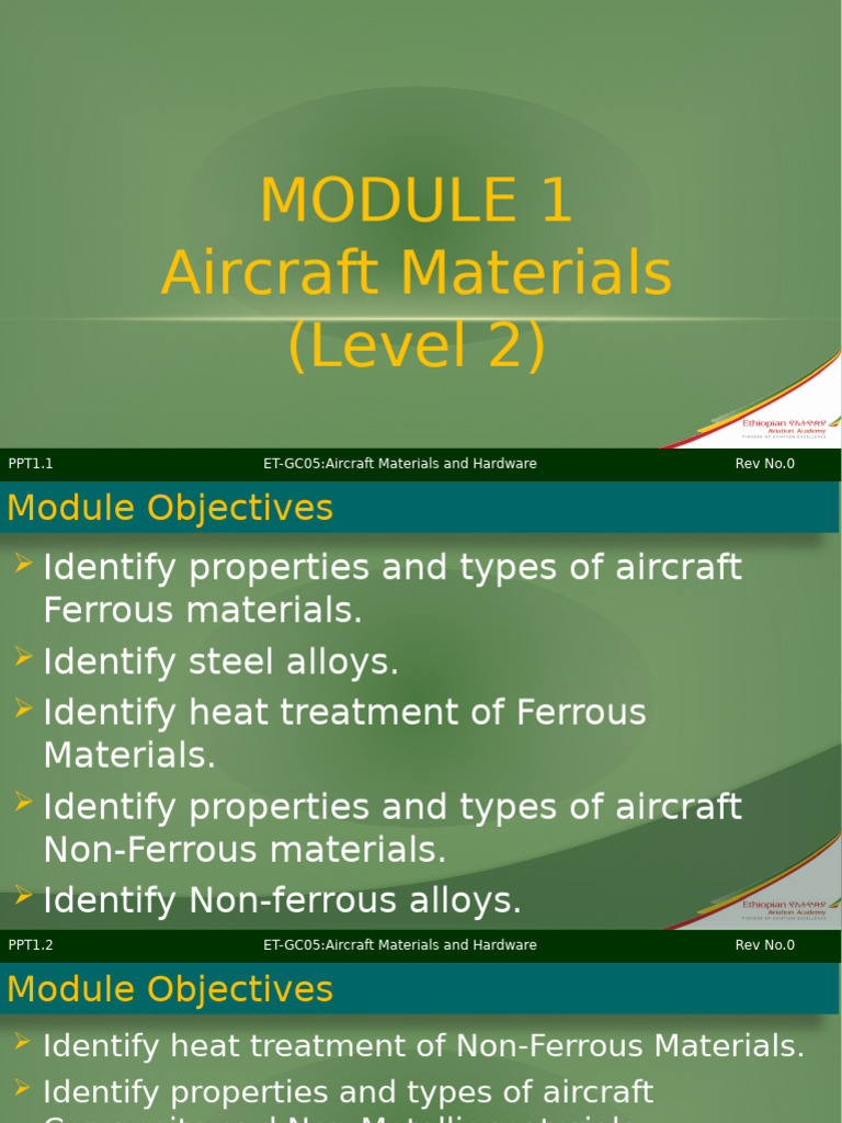Aircraft Materials: Ferrous & Non-Ferrous | PDF | Corrosion | Steel