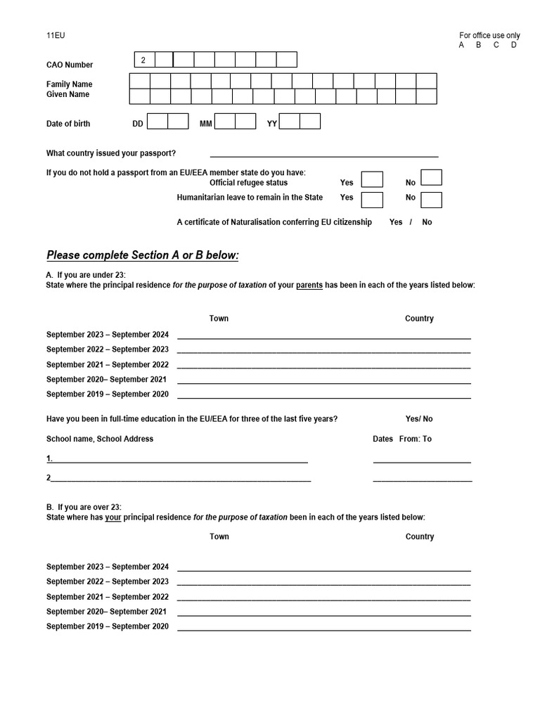 Fee Status Form Submission Guide | PDF | Government And Personhood ...