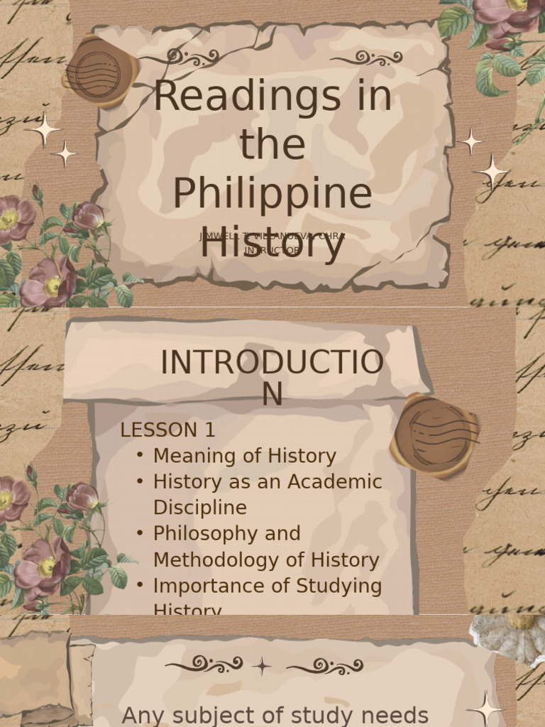 RPH LESSON 1 | PDF | Primary Sources | Evidence