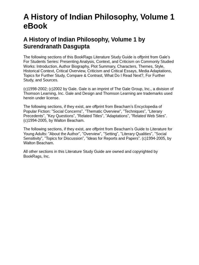 A History of Indian Philosophy | PDF | Written Communication | Writing