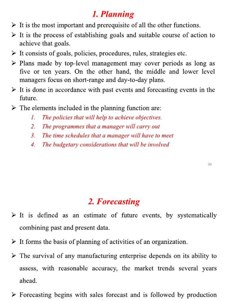 Functions of Management (Part 1) | PDF