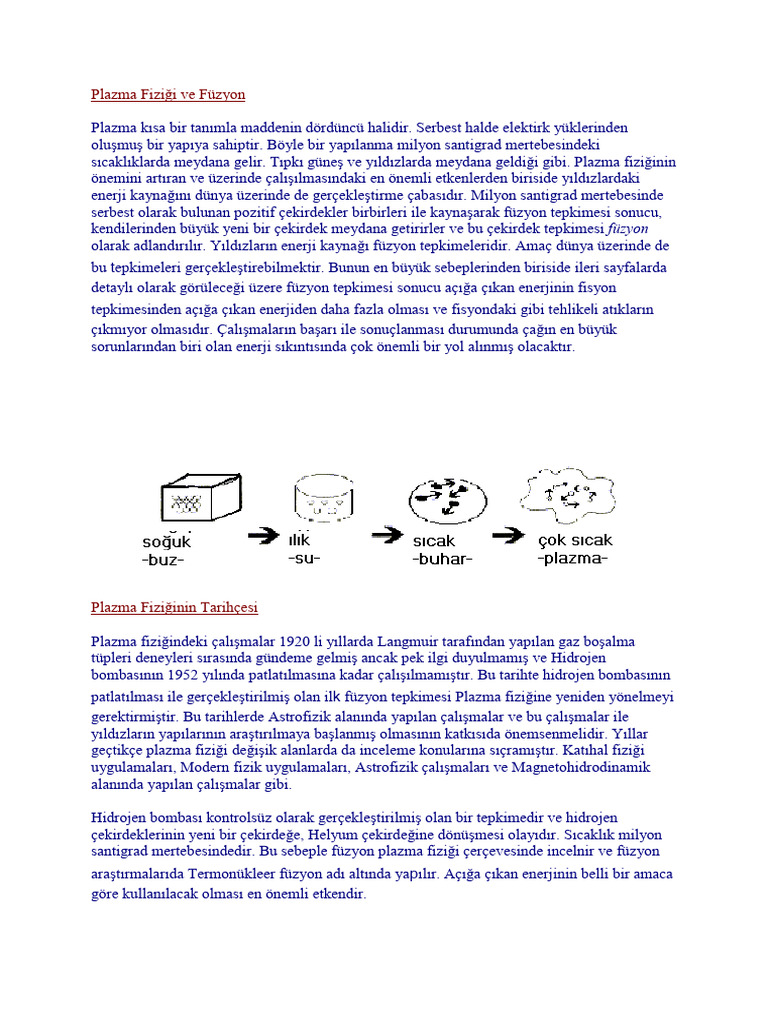 Plazma Fizigi Ve Fuzyon | PDF