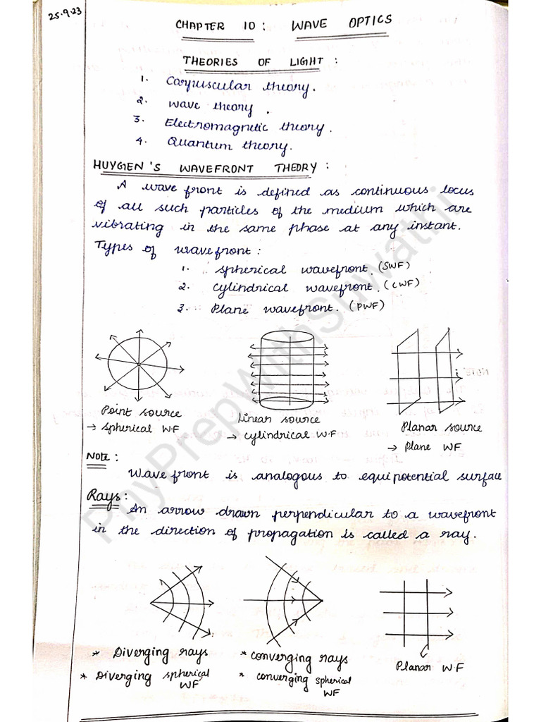 Wave Optics Notes | PDF