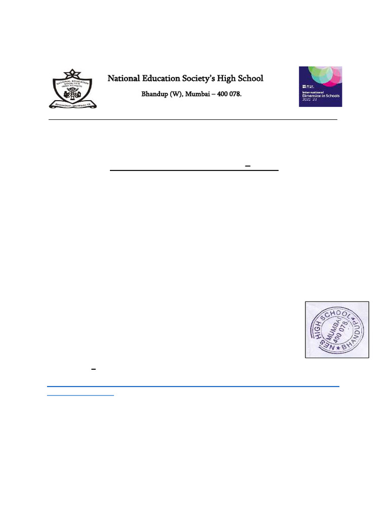 Circular to parents - Std IX PDF notes-2 | PDF