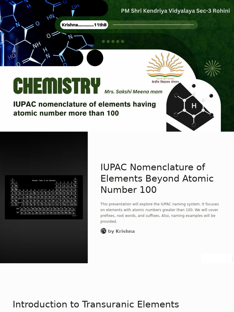 IUPAC-Nomenclature-of-Elements-Beyond-Atomic-Number-100 | PDF ...