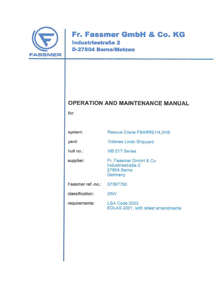 Fassmer Fsarr | PDF