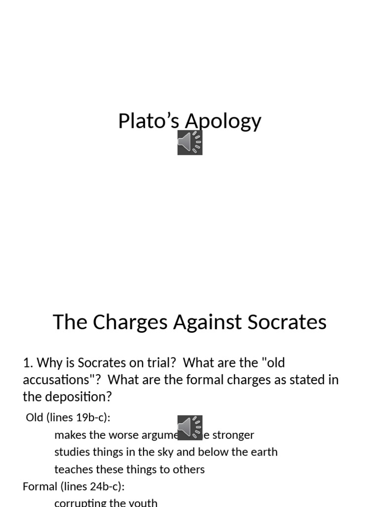 Plato's Apology Lecture | PDF | Apology (Plato) | Socrates
