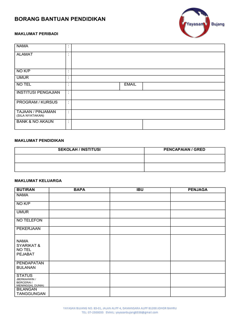 BORANG-PENDIDIKAN-DAN-CHECKLIST | PDF