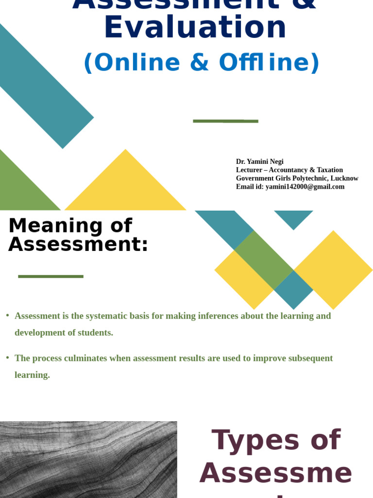 Assessment & Evaluation | PDF | Educational Assessment | Evaluation