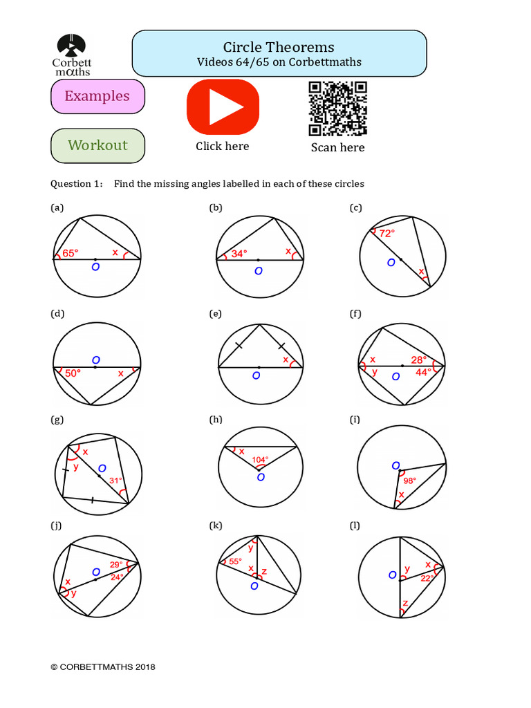 Circle Theorems (1) | PDF | Circle | Euclid