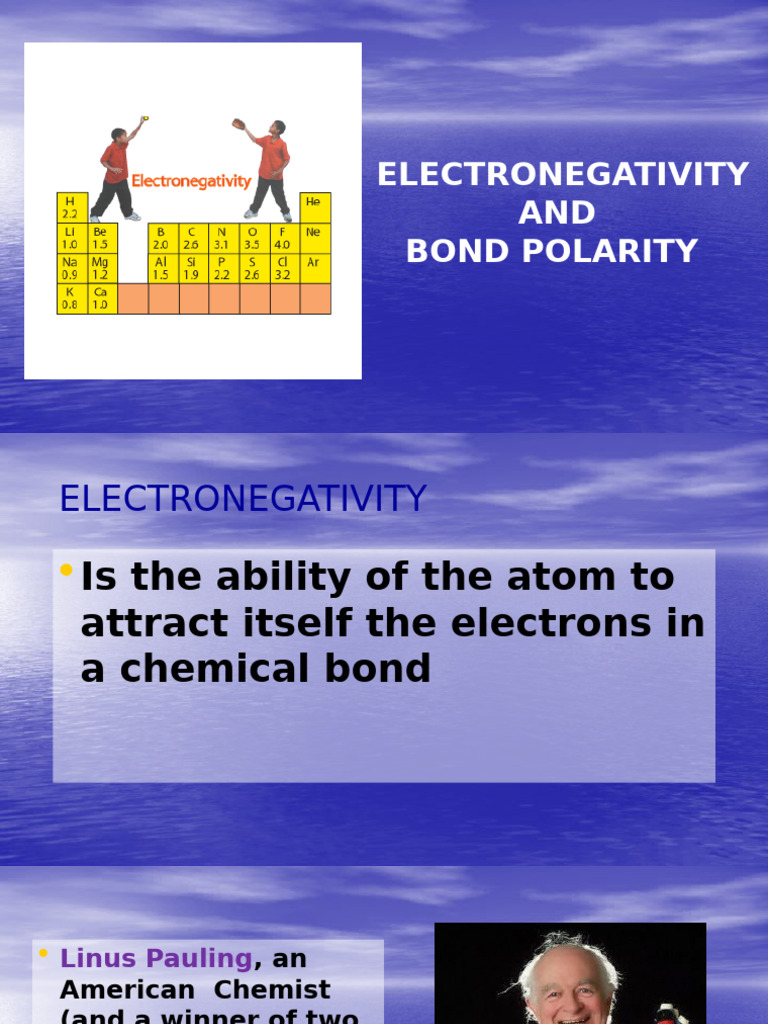 Electronegativity and Bond Polarity Explained | PDF