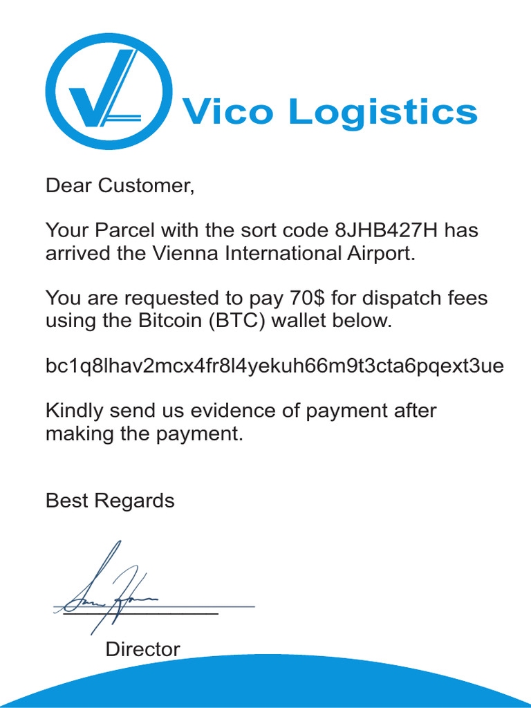 Parcel Arrival Notification and Fees | PDF