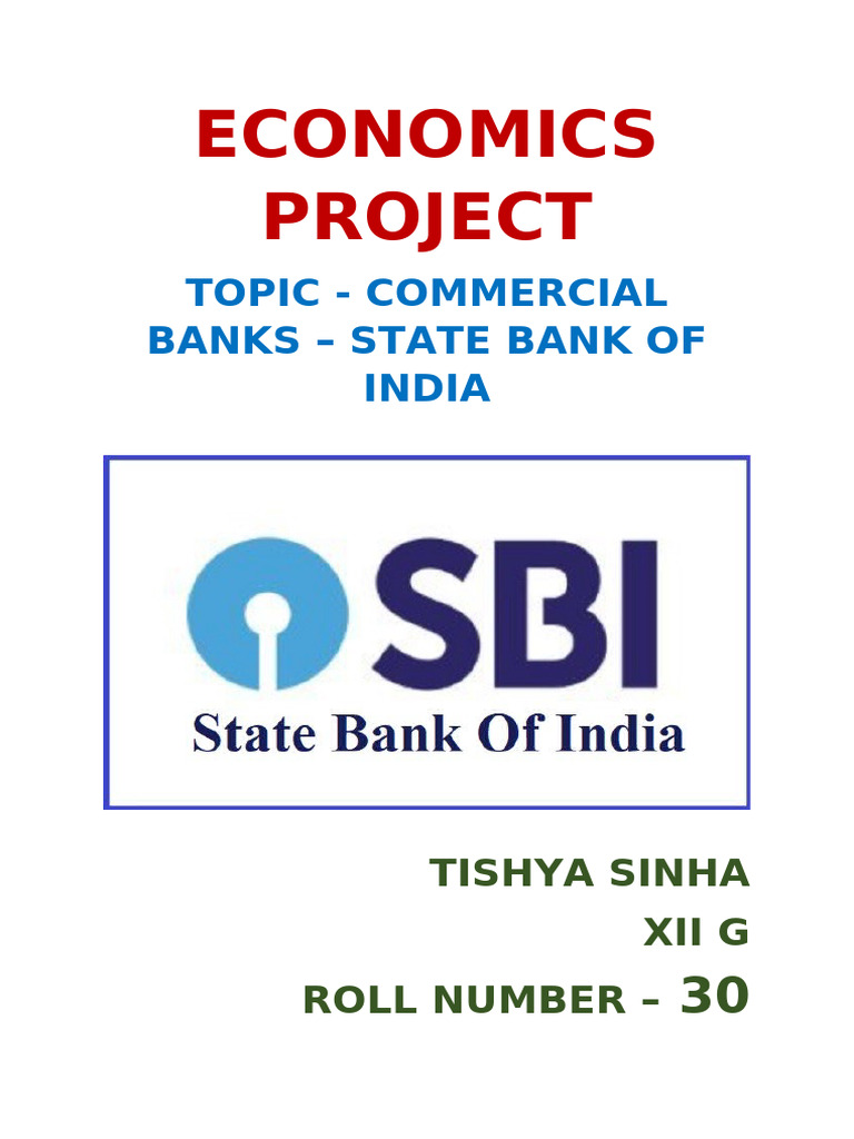 Tishya Sinha Economics Term 1 Project | PDF | Banking | Financial Services