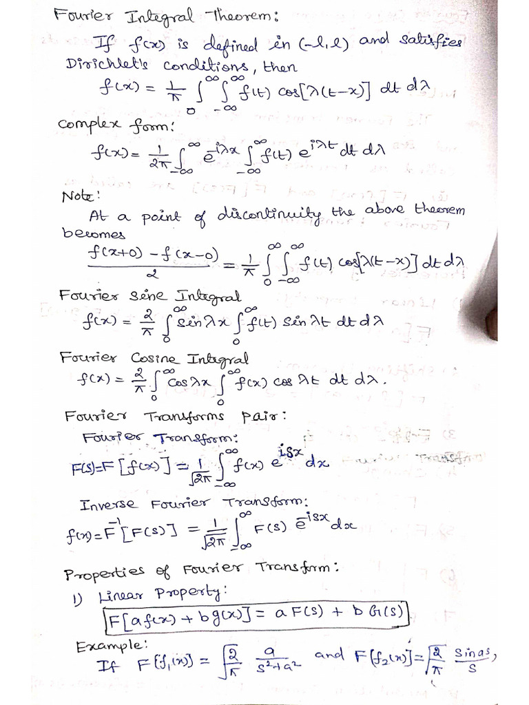 Unit 2_Fourier Transforms (1) | PDF