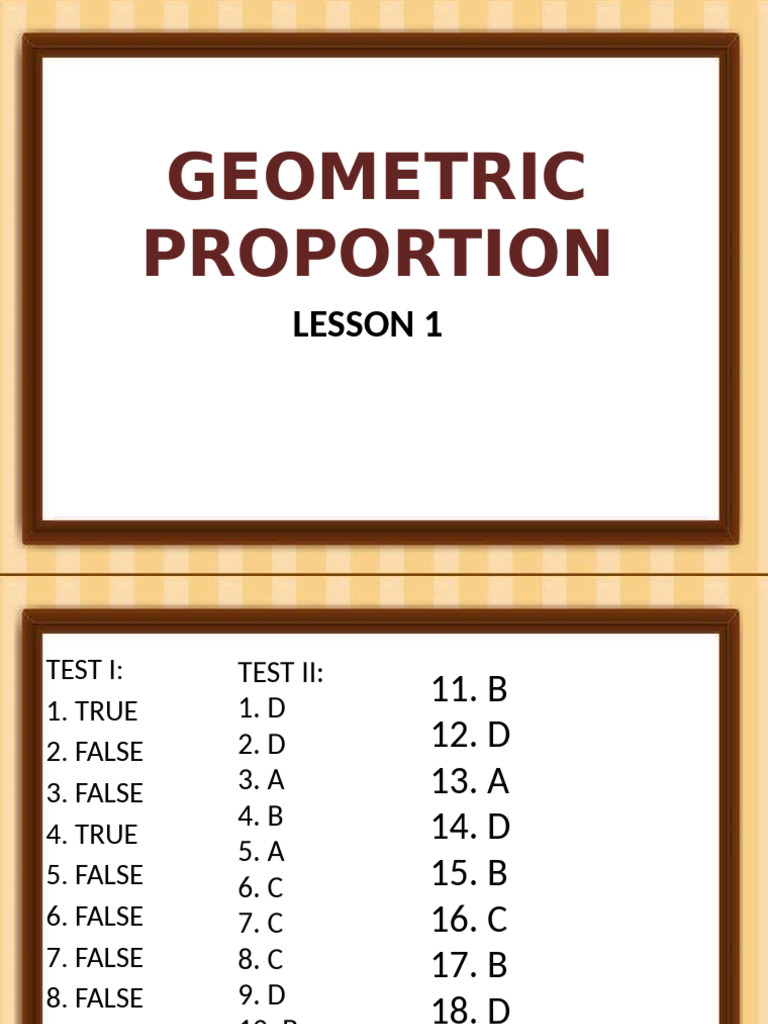 Lesson 1_Geometric Proportion | PDF | Triangle | Angle